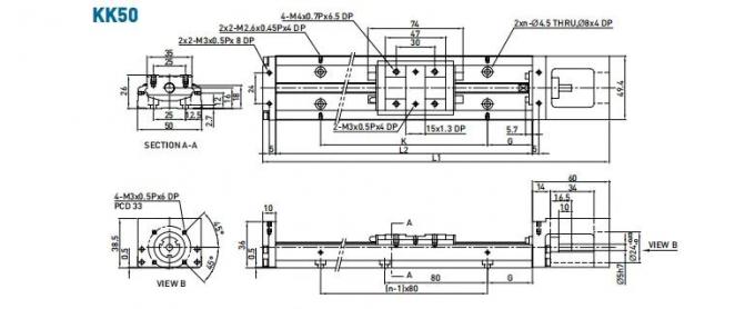 HIWIN Replacement Single Axis Robot Linear KK Module KK40 KK60 KK86 ...