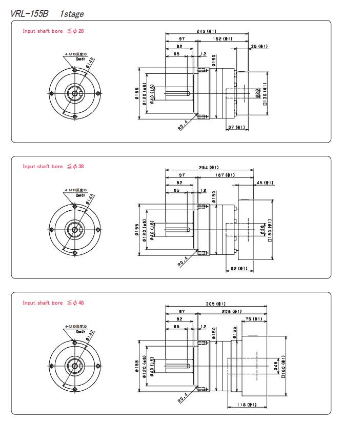 High Precision Shimpo Gearbox Surface Gearbox Planetary Gear Reducer VRL Series
